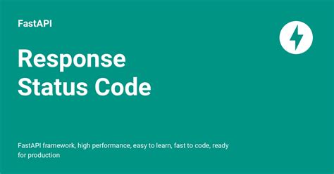 Response Status Code Fastapi