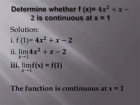 Continuity Basic Calculus Grade 11 Copypptx