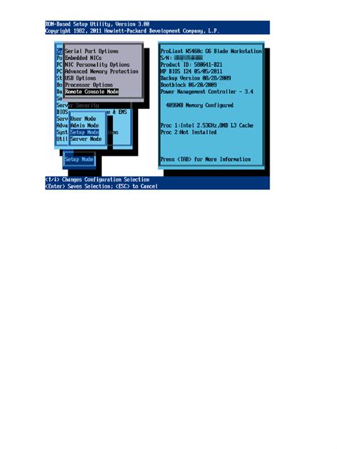 Hp Rom Based Setup Utility User Manual