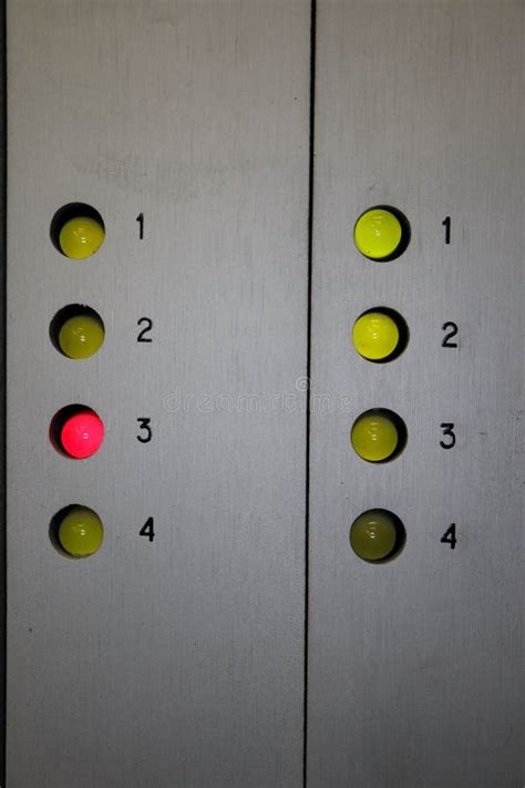 Close Up To A Control Panel With Green And Red Led On A Wall Stock Photo Image Of Electric