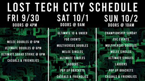 Lost Tech City 2022 Event Schedule 1 Out Of 1 Image Gallery