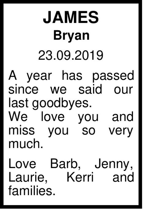 James Bryan 23 09 2019 Tributes The Courier The Courier Ballarat Vic