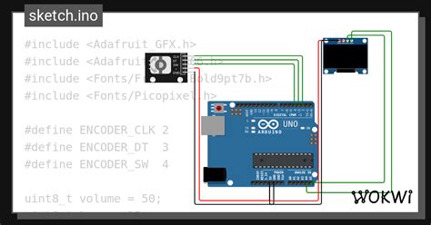 Rotary Encoder Oled A Uno Wokwi Esp32 Stm32 Arduino Simulator