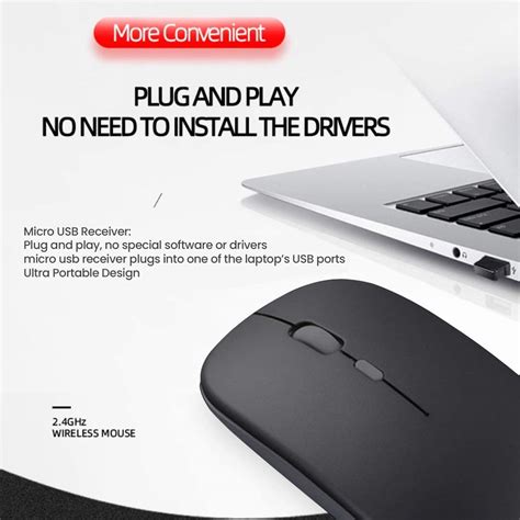 Wireless Mouse G Bluetooth Mouse Rechargeable Silent Mouse USB Type C Receiver Dual Mode