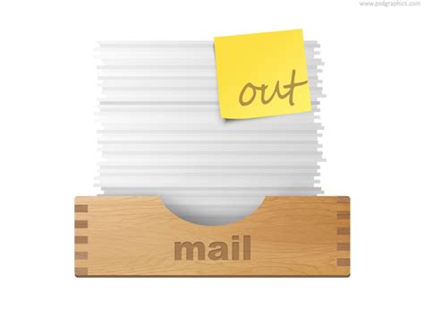 Inbox And Outbox Icons Psd Psdgraphics