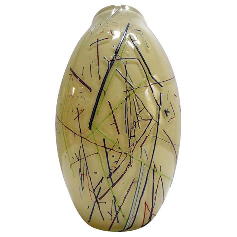 Large Barbini Murano Art Glass Vase For Sale At 1stdibs