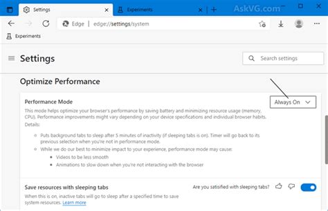 Tip Enable Hidden Secret Performance Mode In Microsoft Edge AskVG