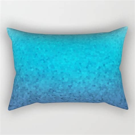 Beautiful Throw Pillow Sea Glass Mosaic Teal Aqua Etsy