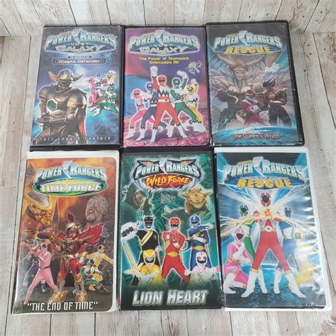 Power Rangers Vhs Lot Saban Rescue Galaxy Wild Force Lot Of 8 Tapes Ebay