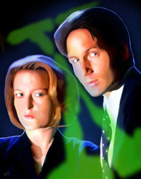 X Files Mulder And Scully Original Rgillustration Paintings