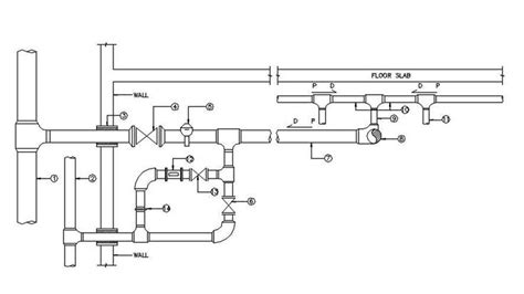Pipe Connection Sectional Details In Autocad 2d Dwg