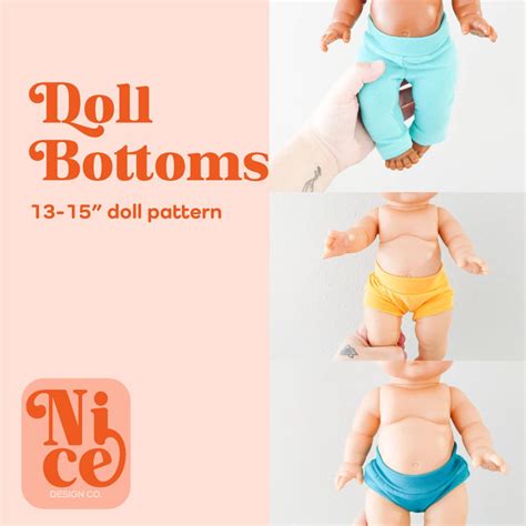 Minikane Pdf Bottoms Pattern Pdf Pattern 13 Doll Clothes 15 Doll Clothes Miniland Doll