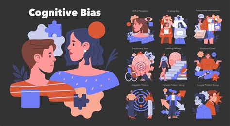 Cognitive Bias Flat Royalty Free Vector Image Vectorstock