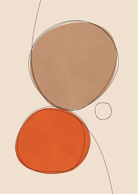 Abstract Circle Art Print Poster Picture Metal Print Paint By