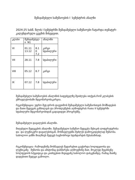 7 პირველი სემესტრის აკადემიური მოსწრების მონიტორინგი Pdf