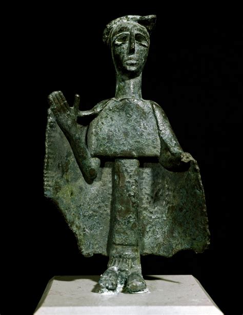 Nuragic Culture Bronze Statuette Of Woman In Prayer Called Torralba
