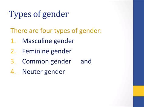 Gender And Types English Grammar PDF