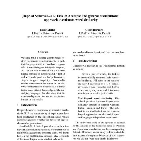 A Simple And General Distributional Approach To Estimate Word