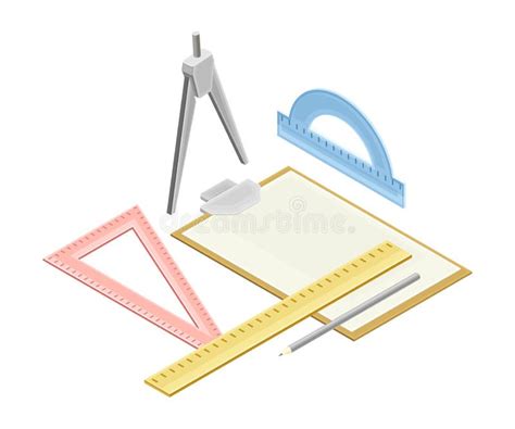 Math Protractor Compass Ruler Stock Illustrations 566 Math Protractor Compass Ruler Stock
