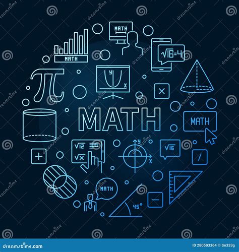 Mathematics Round Illustration 76131896