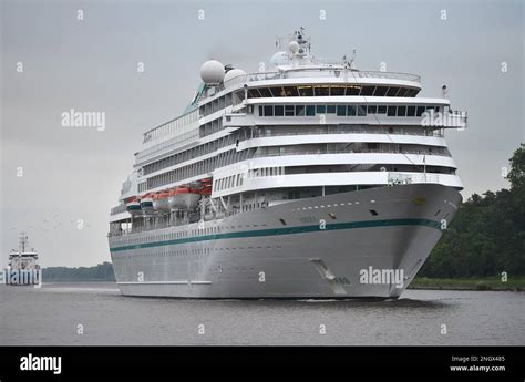 Cruise Ship Amera Sailing In The Kiel Canal Schleswig Holstein