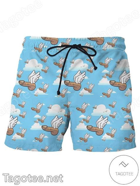 Flying Cloud Cock Beach Shorts Tagotee