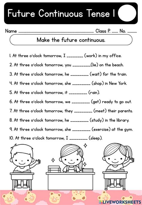Future Continuous English Esl Worksheets For Distance