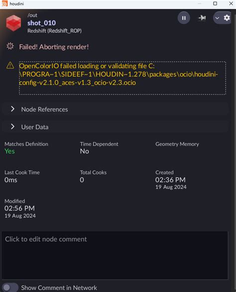 redshift houdini render failed question houdini core 4d community