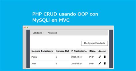 Php Crud Usando Oop Con Mysqli En Mvc Baulphp