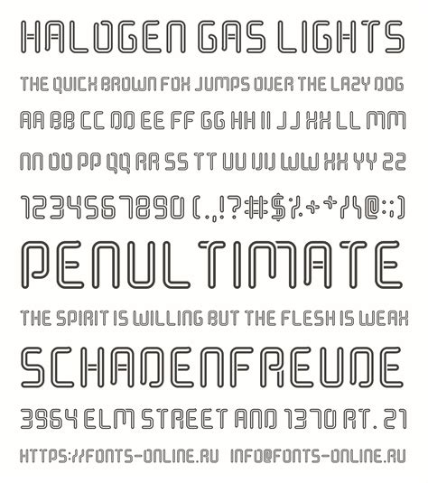 Halogen Gas Lights Download Premium Font