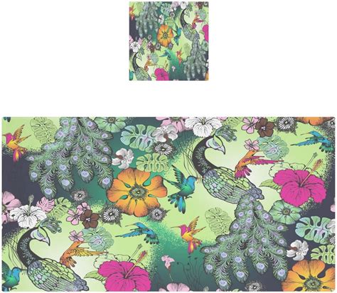 Gzhjmy Peacock Pattern Bath Towels Set 1 Bath Towel 1 Washcloth Extra