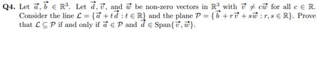 Solved Let A BR Let D V And W Be Non Zero Vectors In Chegg