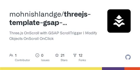 Github Mohnishlandgethreejs Template Gsap Scrolltrigger Threejs