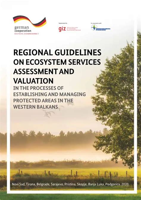 Regional Guidelines On Ecosystem Services Assessment And Valuation In The Processes Of
