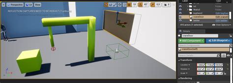 Help Unreal 4 26 I Want The Door To Open When The Yellow Cube Overlaps The Trigger Box