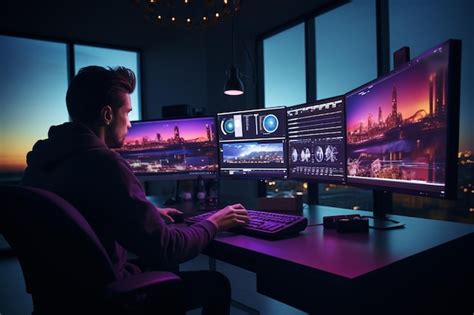Premium Photo Motion Graphics Designer Producing A Dynamic And