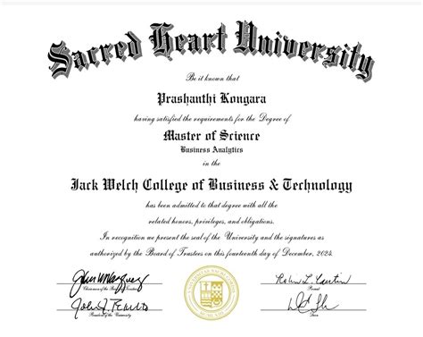 Businessanalytics Sacredheartuniversity Professionalgrowth Kongara Prashanthi