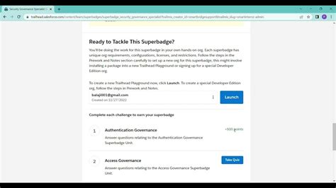 Security Governance Specialist Superbadge Youtube
