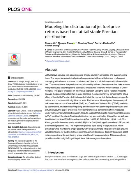 Pdf Modeling The Distribution Of Jet Fuel Price Returns Based On Fat