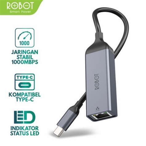 Robot EA10C EA20C USB Type C Ethernet Adapter 10 100 1000Mbps Network LAN Shopee Malaysia