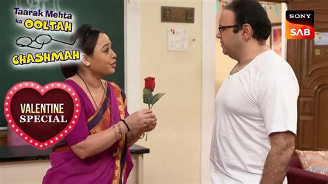 Madhavi ने Bhide को Rose देकर बोला I Love You Taarak Mehta Ka