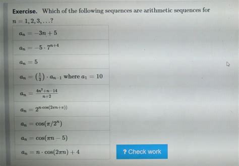 Solved Exercise Which Of The Following Sequences Are Chegg