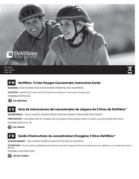 Devilbiss 525ds 5 Liter Oxygen Concentrator Instructions