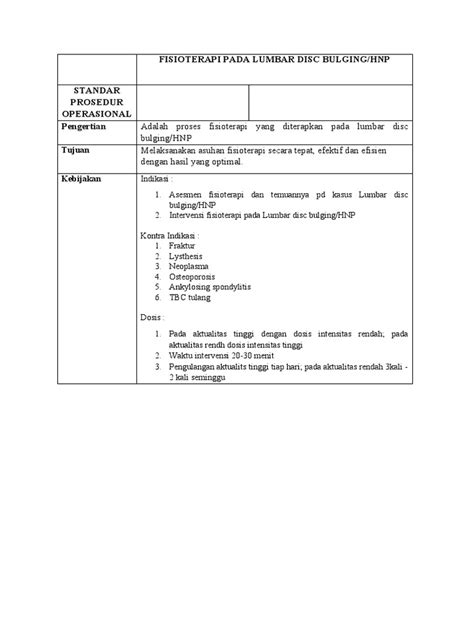 Sop Massage Pdf