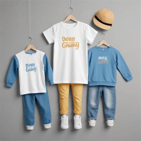 Premium Photo Siblings Clothes Mockup Design