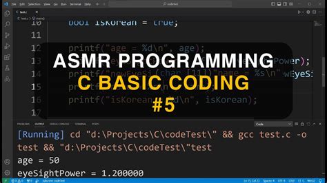 Asmr Programming C Language Basic Coding 5 No Talk C언어 기초 코딩 5 Youtube