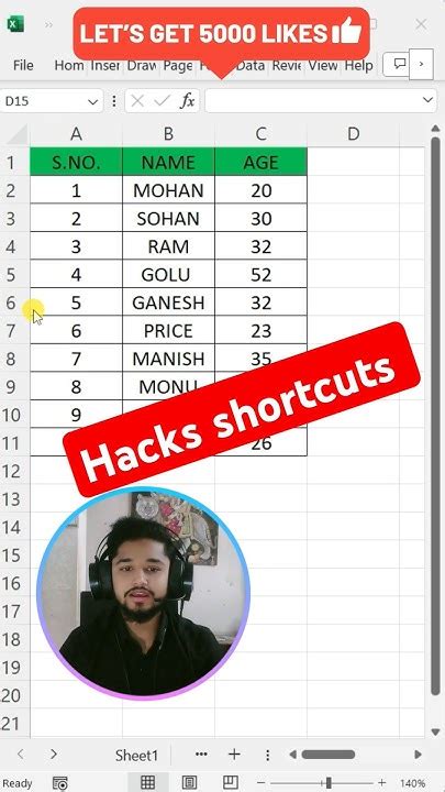 Excel Hack Tutorial Tips And Tricks Ll Jitendra Sir Excel