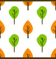 Seamless Tree Pattern Royalty Free Vector Image