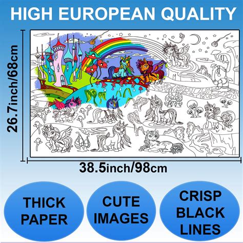 Large Coloring Poster Arts And Crafts Unicorn Jumbo