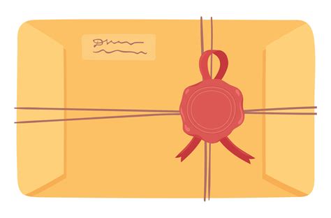 Envelope And Seal Wax 5252242 Vector Art At Vecteezy